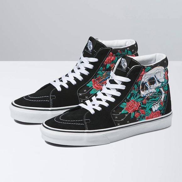Vans | Shoes | Vans Sk8hi Rose Skulls | Poshmark